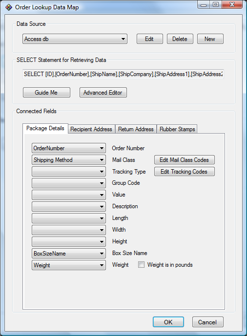 Connect the Data Fields Using the Order Lookup Data Map